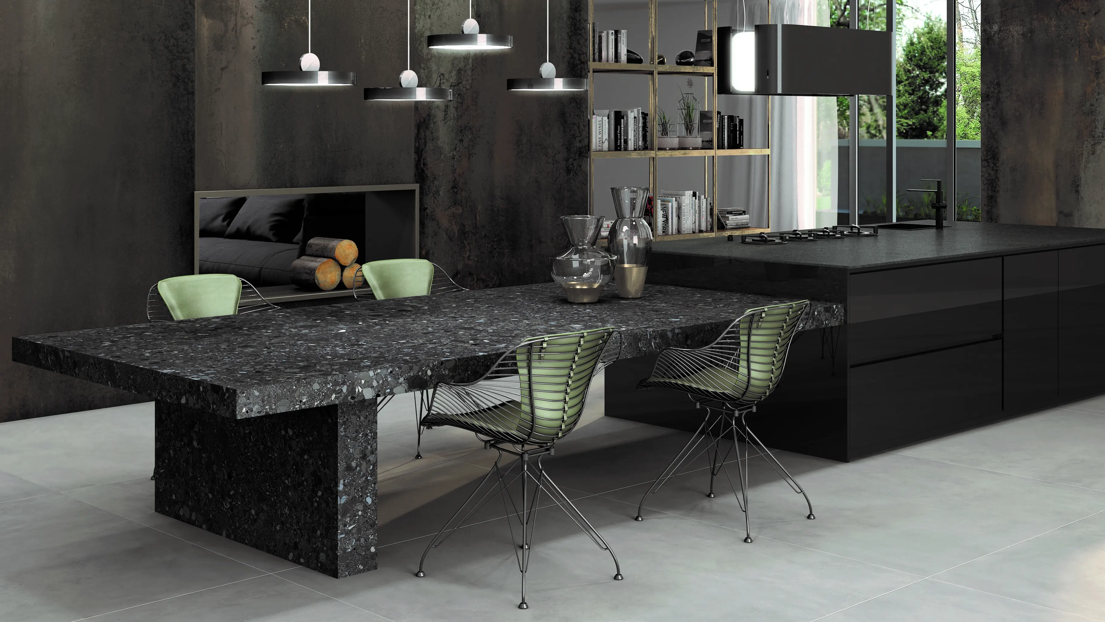 Ascale Monteclemo Black - Worktops, Flooring, Tiles & Walls