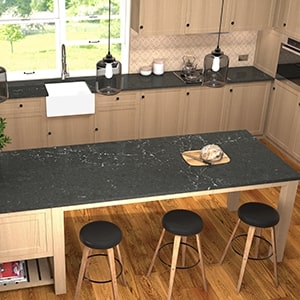 Black Kitchen Worktops in Different Models and Styles